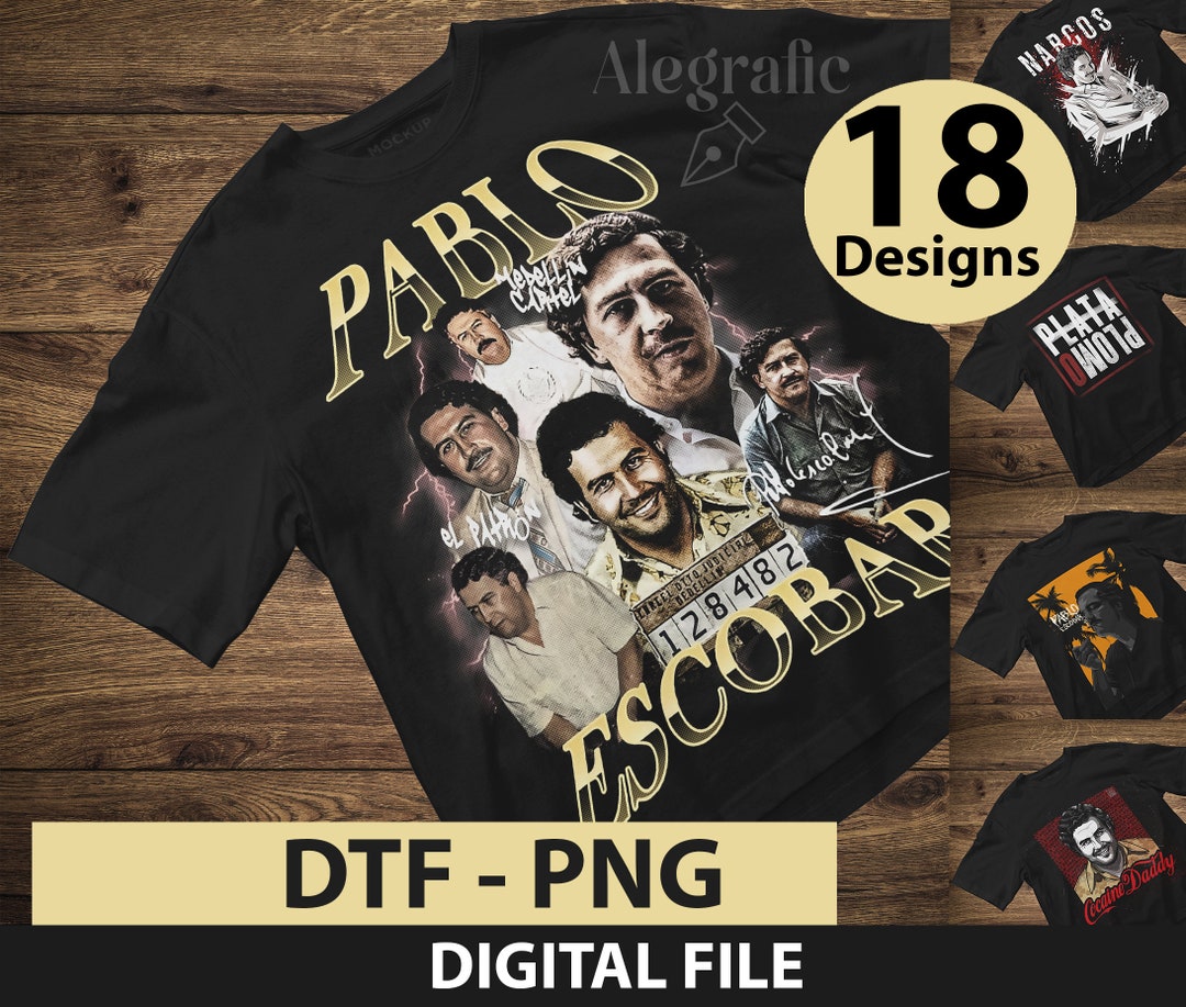 Pablo Escobar 18 diseños PNG, Chapo, Narcos, DTF Semitonos PNG - Etsy ...