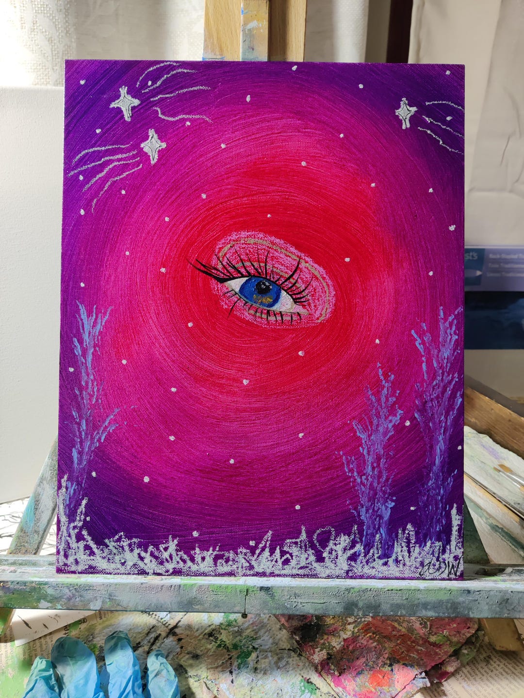 Stardust - Oil Pastel Drawing - Etsy