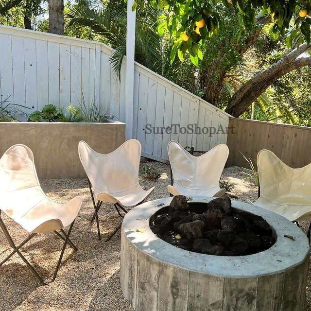 White Canvas Butterfly Chair folding Frame easy to Assemble stylish and Comfortable Home living garden patio Chair Etsy