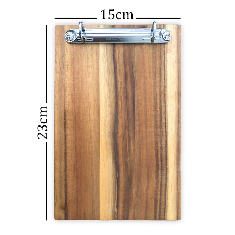 A5 Menu Card With Solid Wood Logo - Etsy