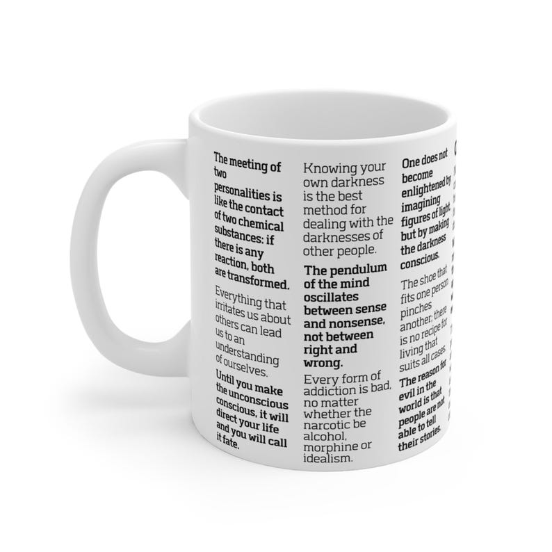 Carl Jung Quotes Coffee Mug * Psychology Quotes Mug * Psychiatrist ...