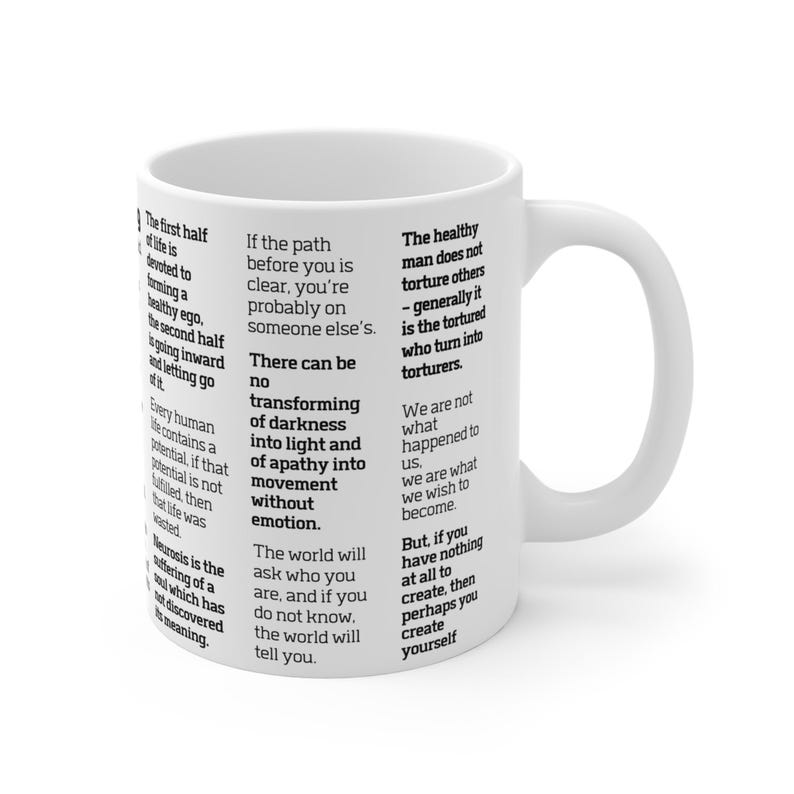 Carl Jung Quotes Coffee Mug * Psychology Quotes Mug * Psychiatrist ...