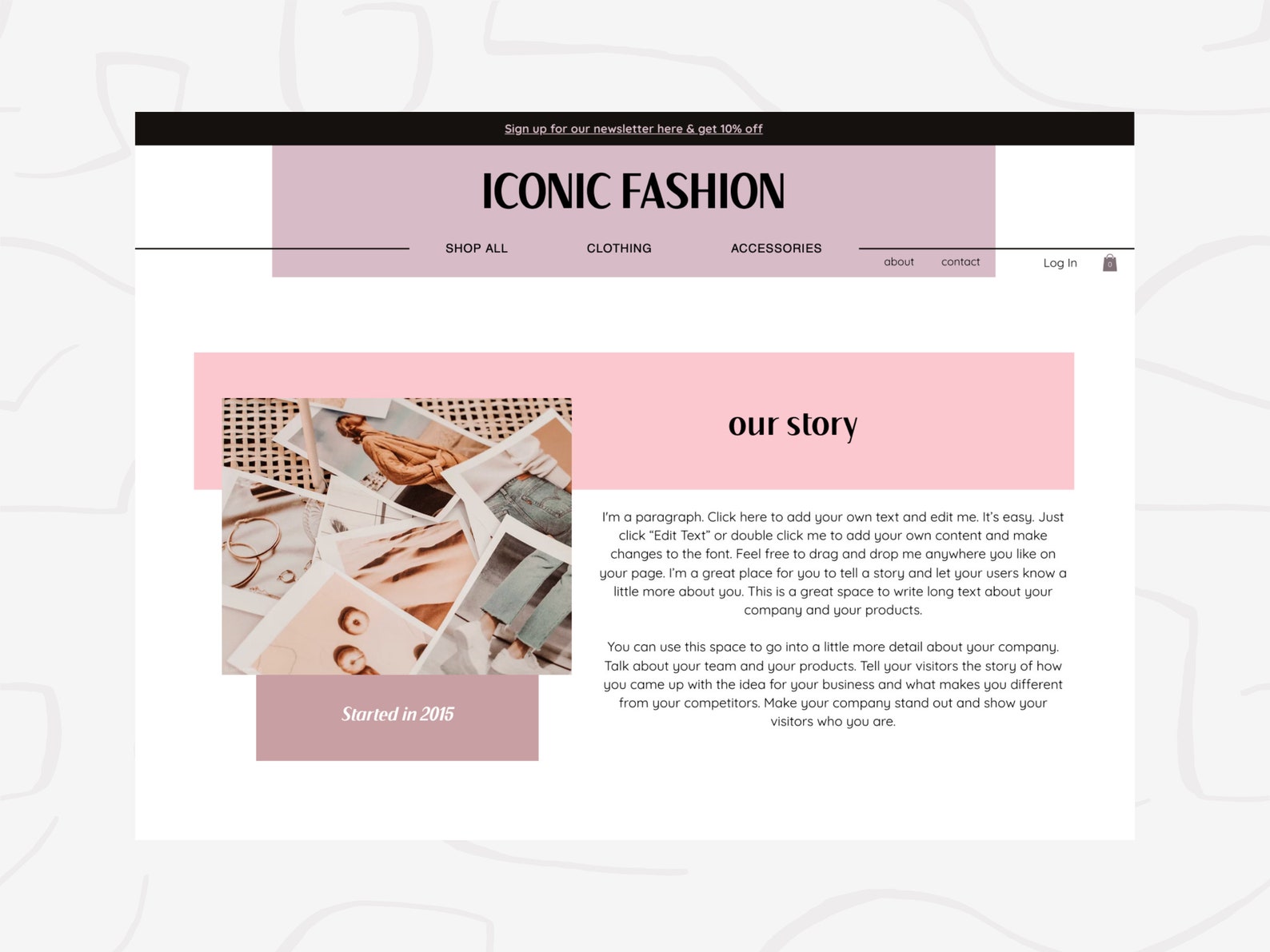 Wix E-commerce Website Template Elegant & Simple - Wix Shop - Online ...