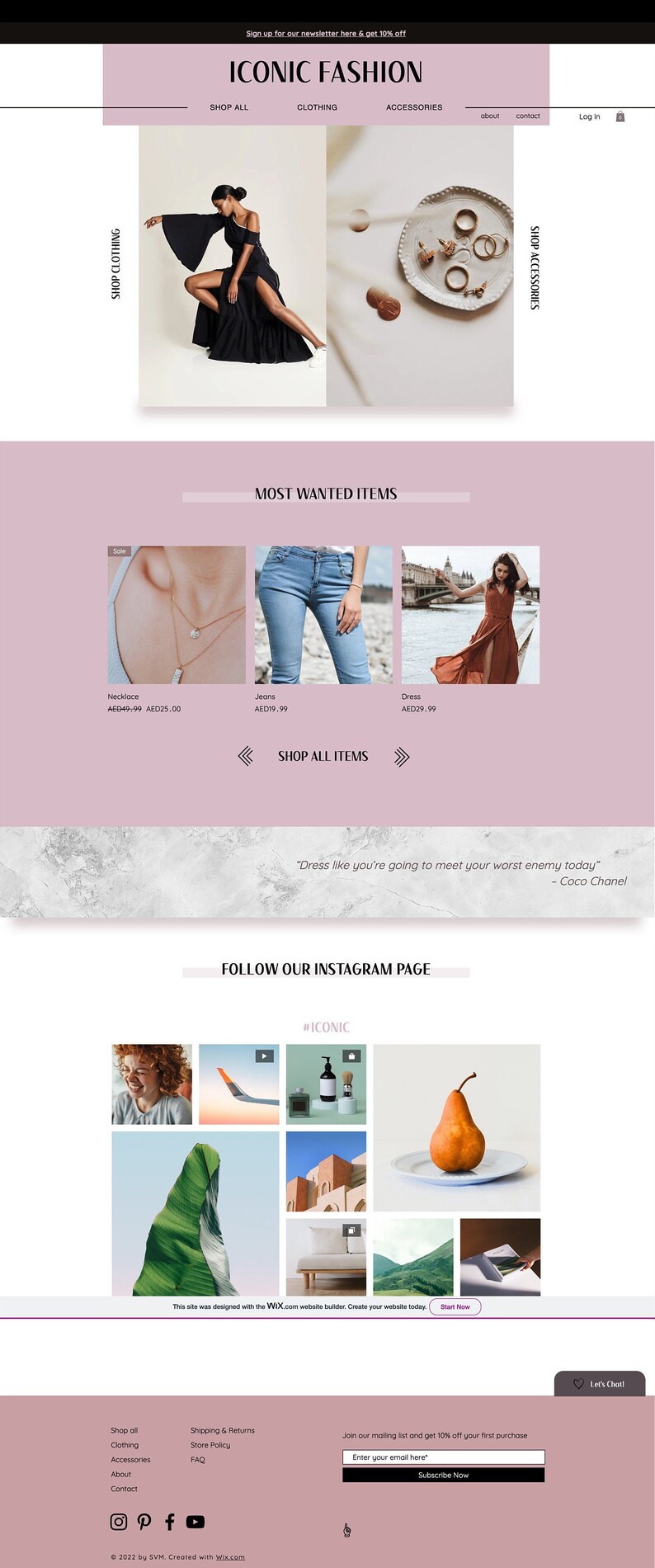 Wix E-commerce Website Template Elegant & Simple - Wix Shop - Online ...