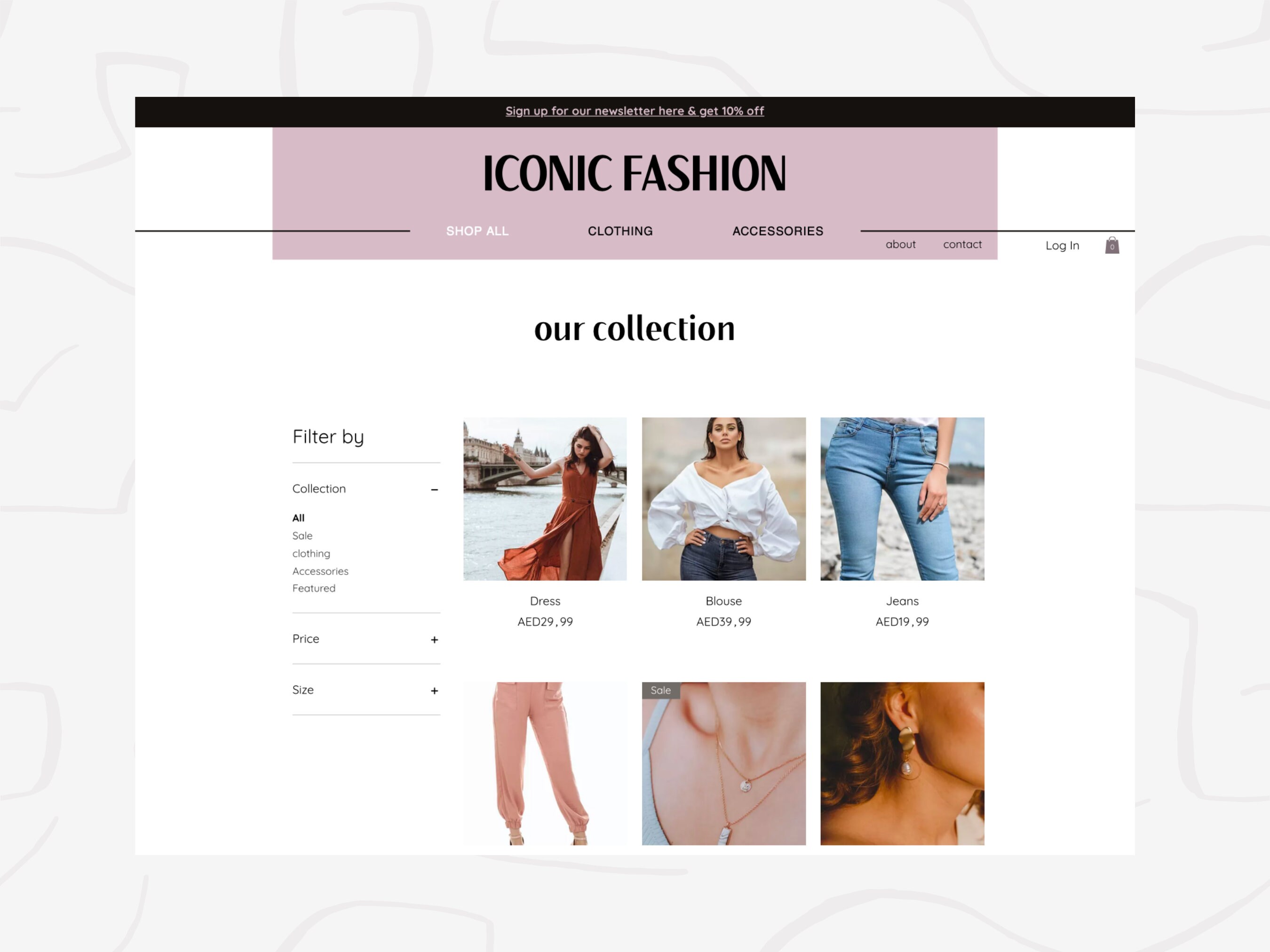 Wix E-commerce Website Template Elegant & Simple - Wix Shop - Online ...