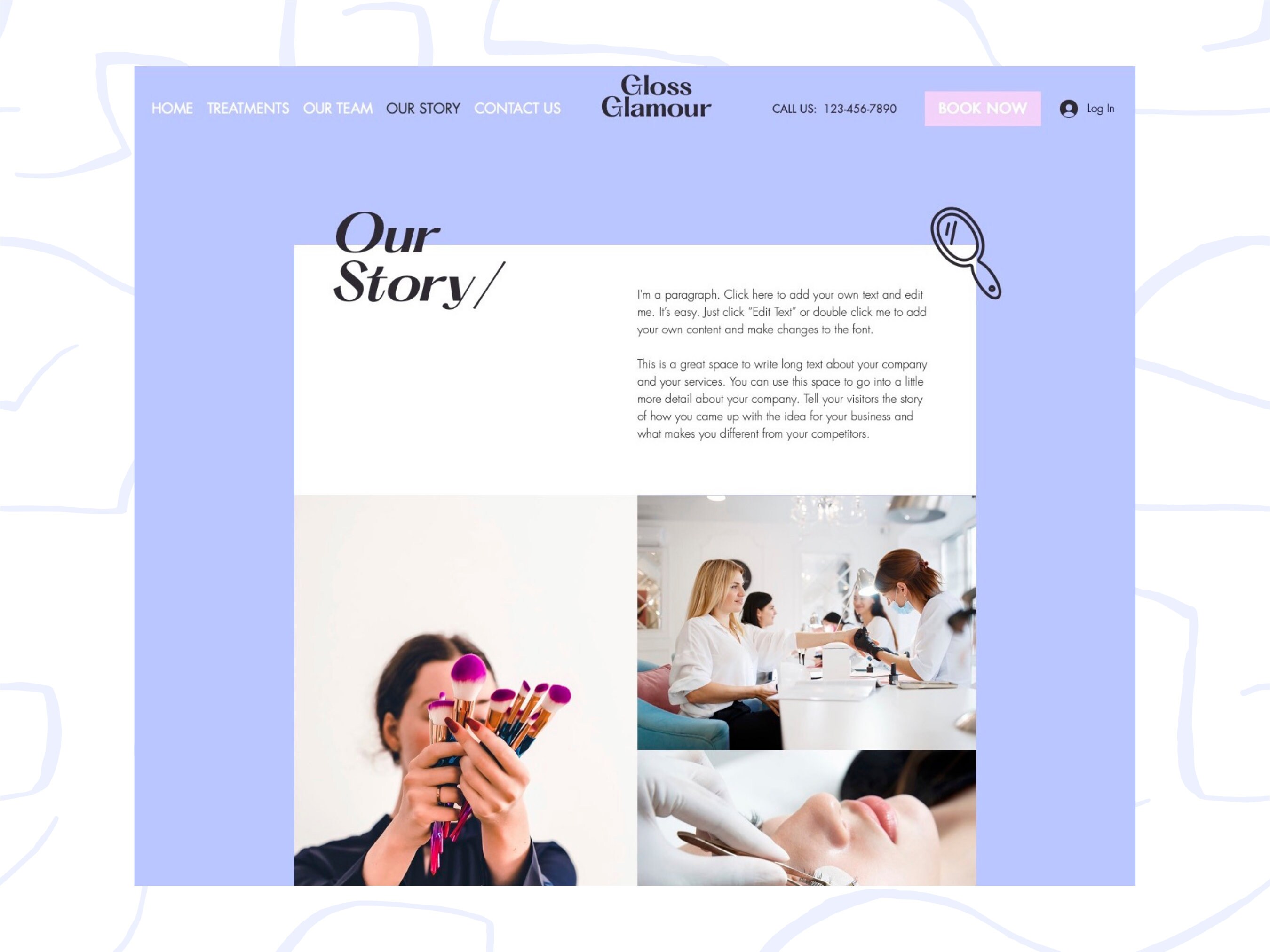 Wix Website Template With Booking System - Beauty / Hair Salon ...