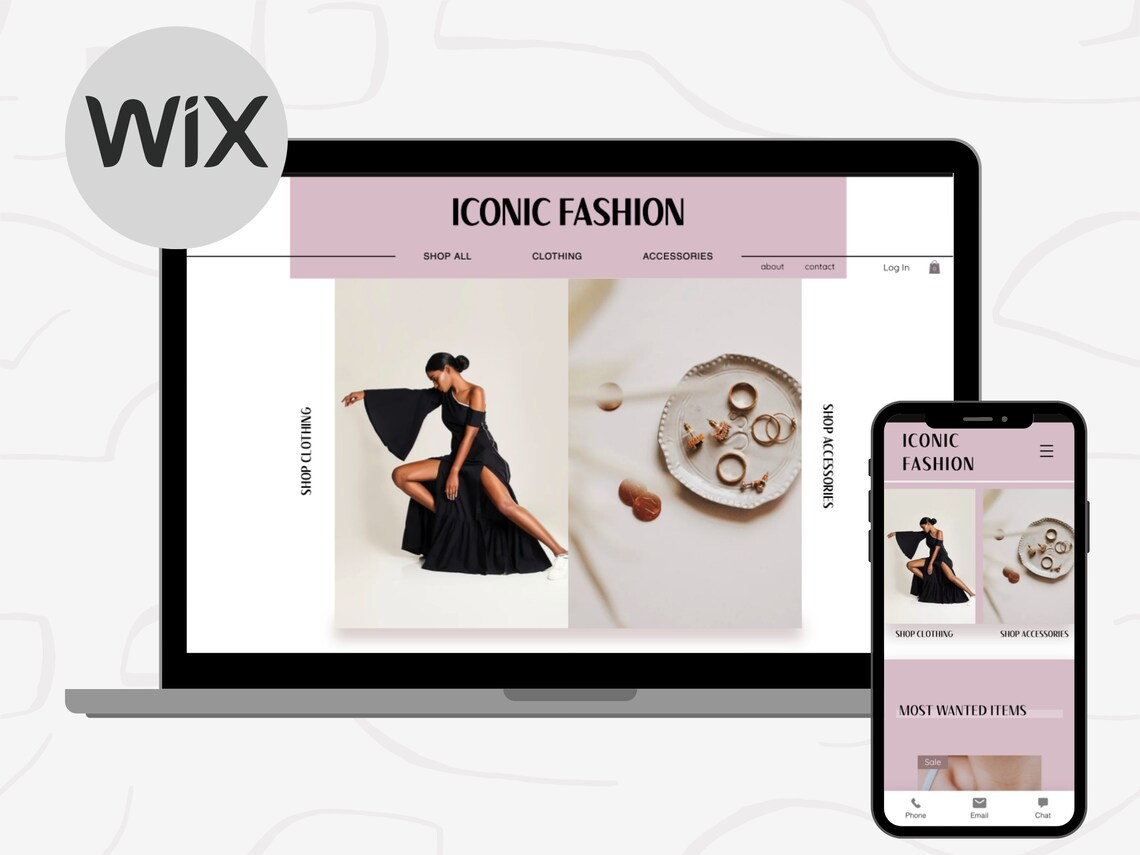 Wix E-commerce Website Template Elegant & Simple Wix Shop Online Store ...