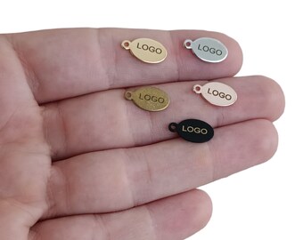 Custom Jewelry Logo Charms personalized Logo Charms jewelry Tag Charms ...