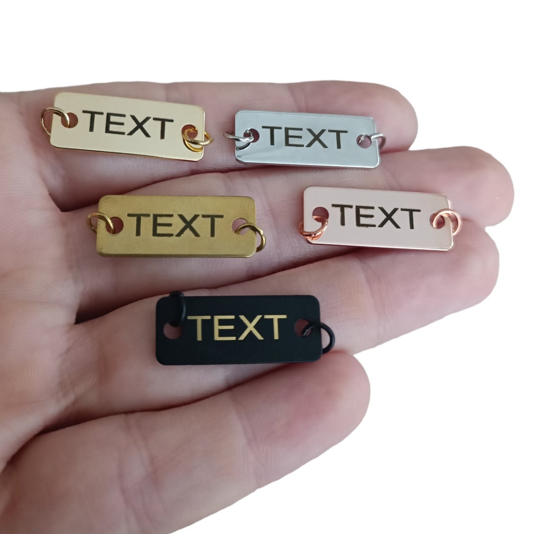 10x25 Mm Wide Hole Custom Logo Rectangle Label Tag,custom Clothing ...