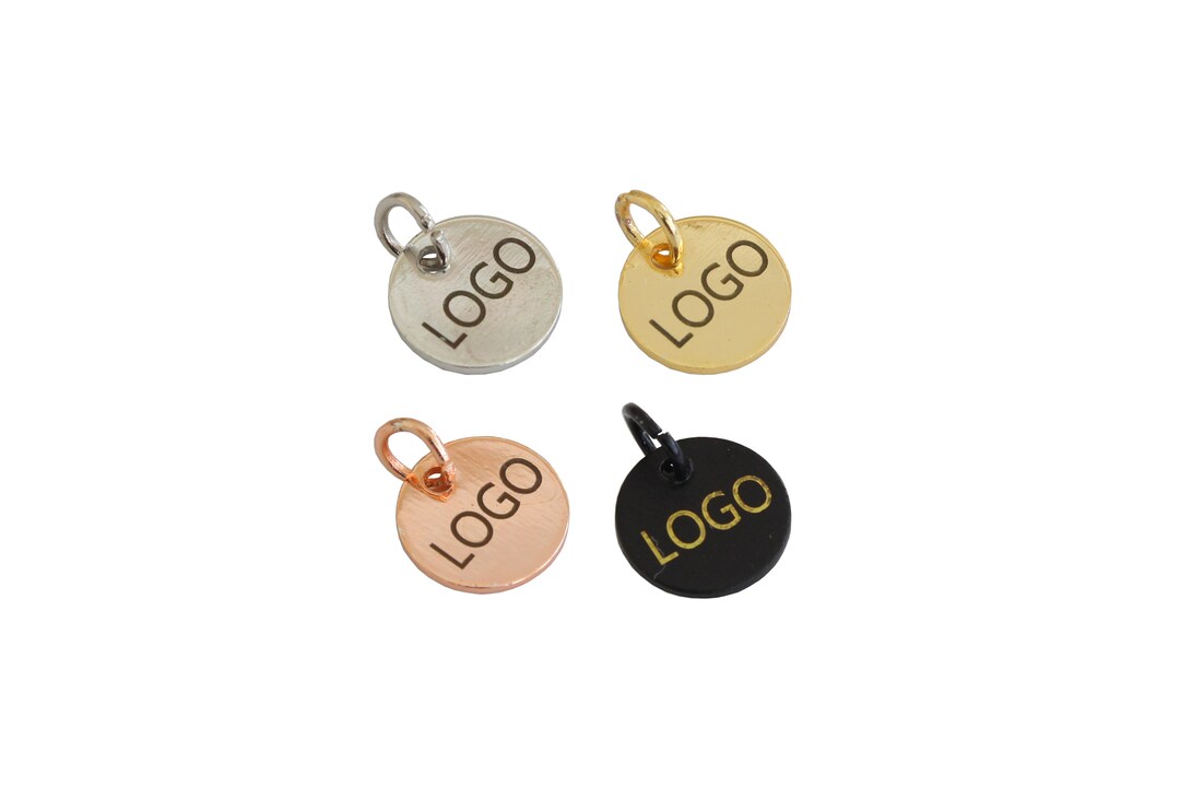 10 Mm Custom Laser Engraved Logo,custom Logo Tag,metal Jewelry Tags ...
