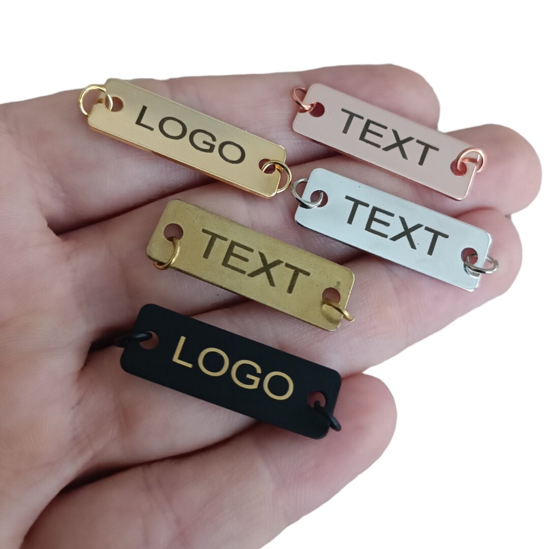 10x30 Mm Wide Hole Custom Logo Rectangle Label Tag,custom Clothing ...