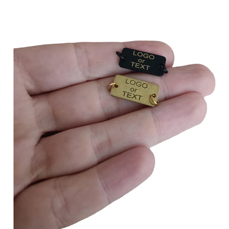 10x20 Mm Custom Logo Rectangle Label Tag,custom Clothing Metal Tag,bag ...