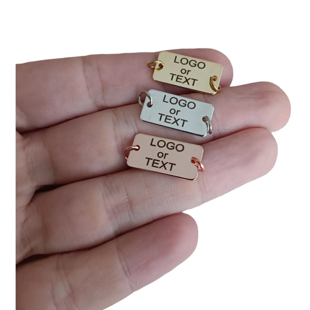 10x20 Mm Custom Logo Rectangle Label Tag,custom Clothing Metal Tag,bag ...