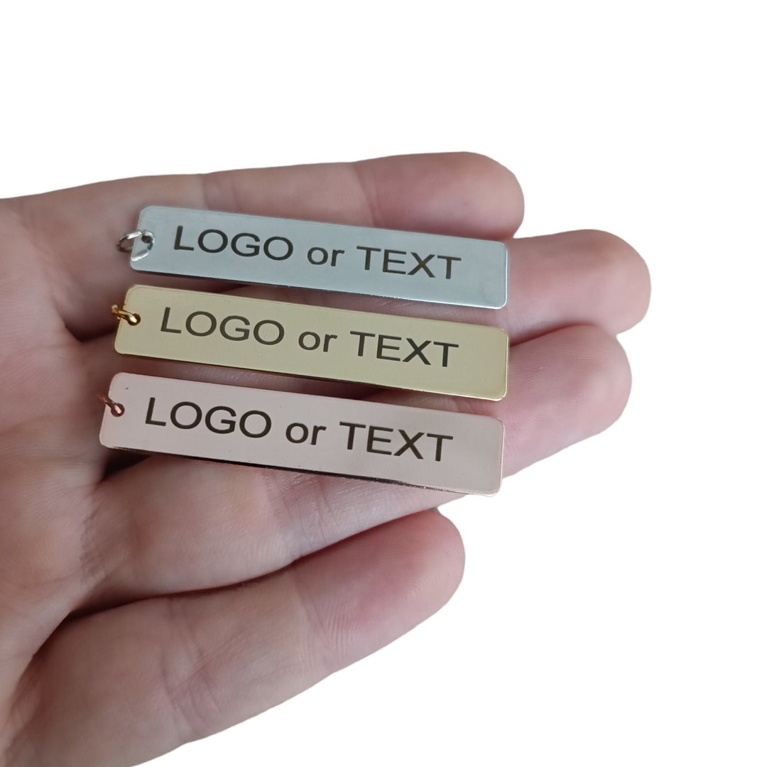 10x50 Mm Custom Logo Rectangle Label Tag,custom Clothing Metal Tag,bag ...