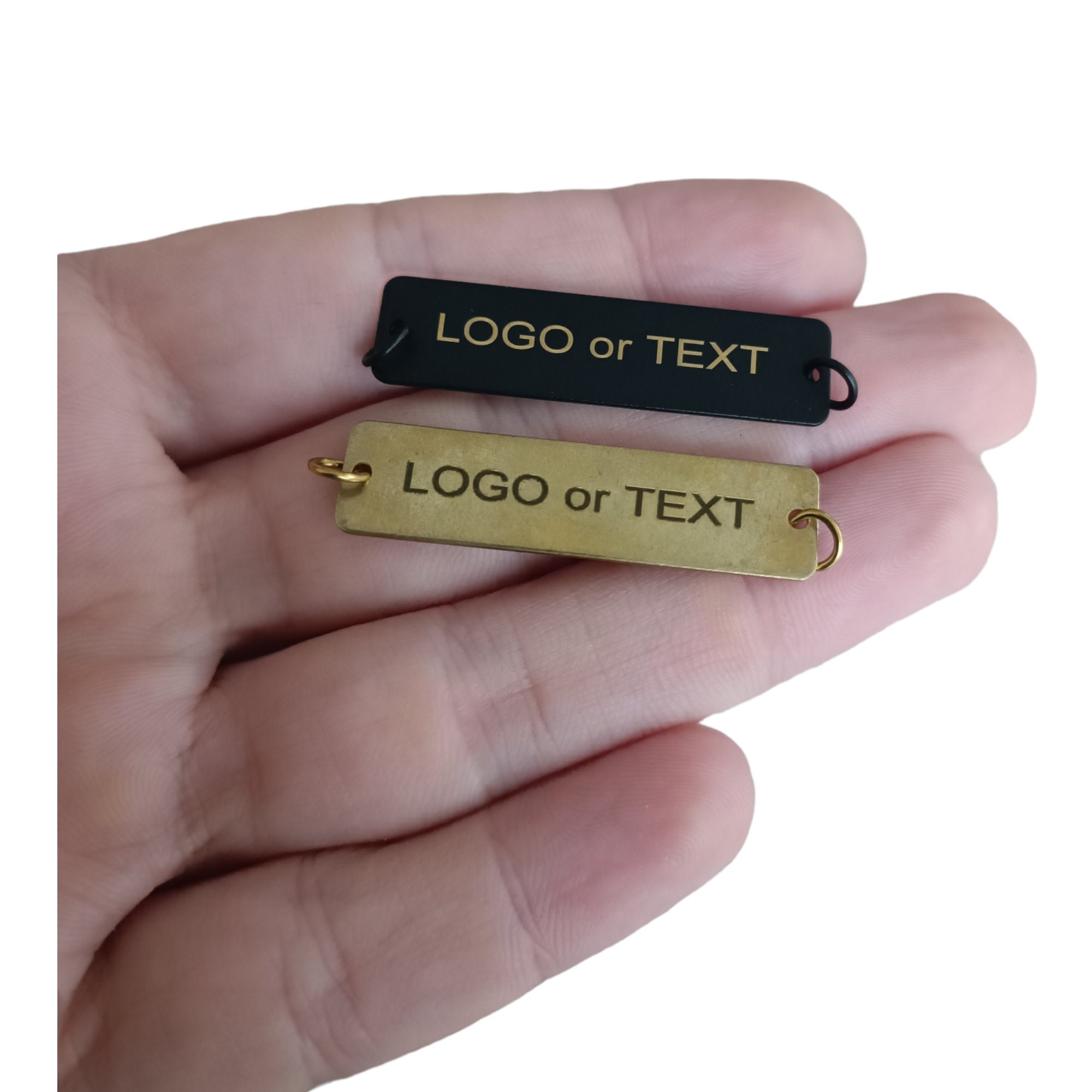 10x40 Mm Custom Logo Rectangle Label Tag,custom Clothing Metal Tag,bag ...