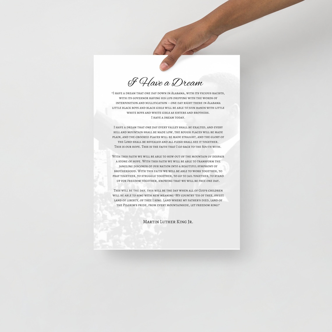 Martin Luther King I Have a Dream Speech Poster - Etsy
