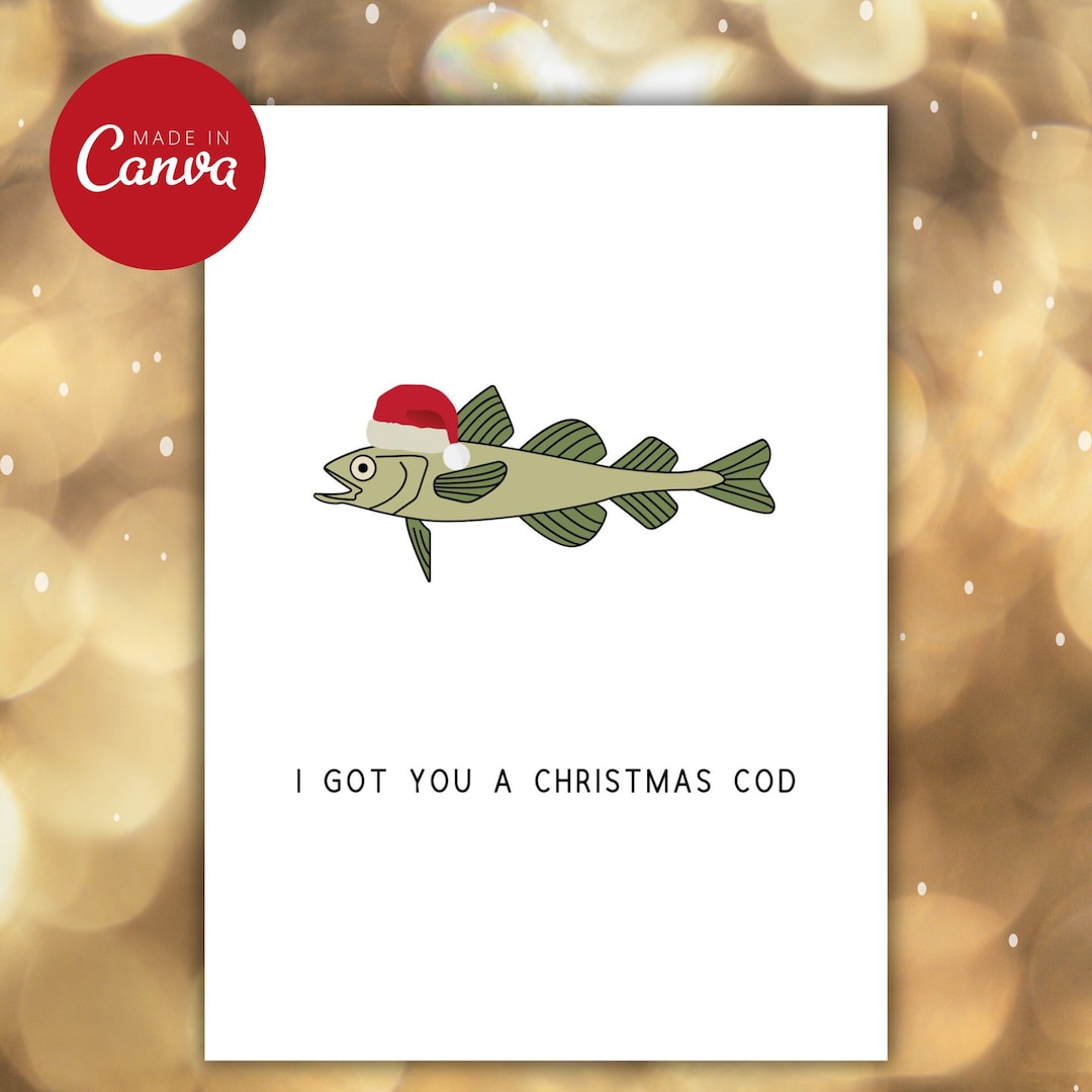 Got You a Christmas Cod Funny Christmas Cards Christmas Cod Greeting ...