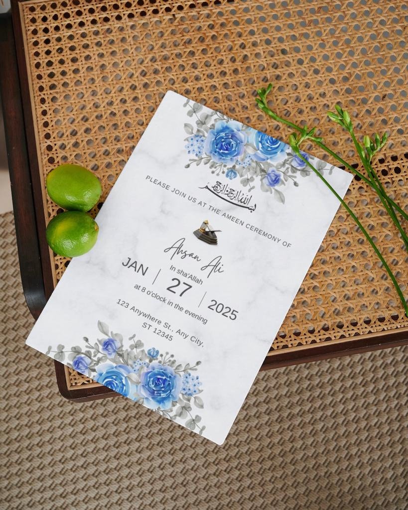 Ameen Ceremony Invitation | Ameen Invite | Ameen Mubarak Invitation ...