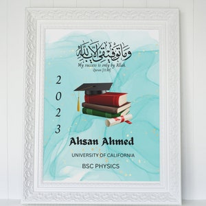Editable Personalized Islamic Graduation Gift - Customizable Aalimah ...