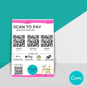 Printable Scan to Pay Sign Template Effortlessly Accept Payments With ...