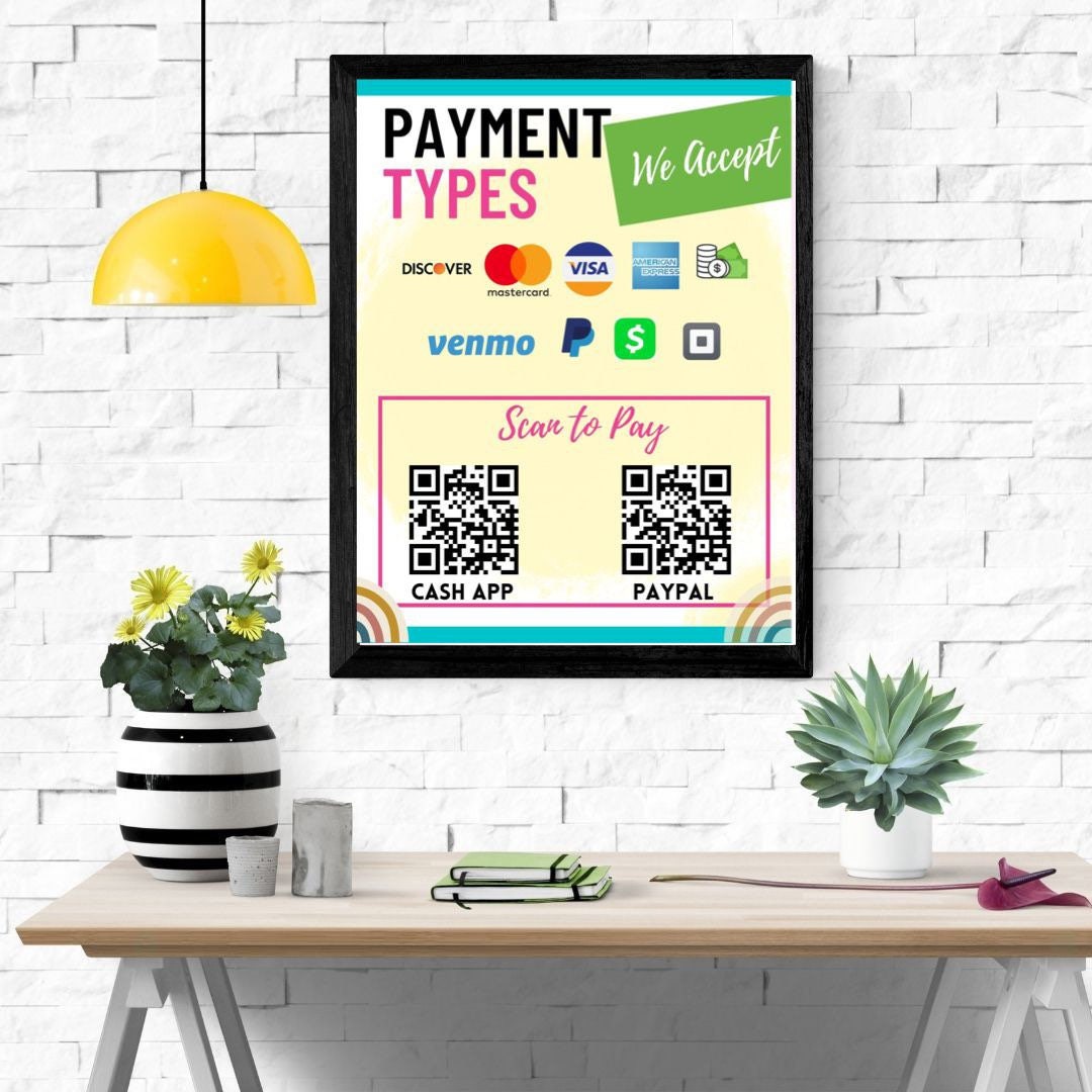 Printable Scan to Pay Sign Template Scan to Pay QR Code - Etsy