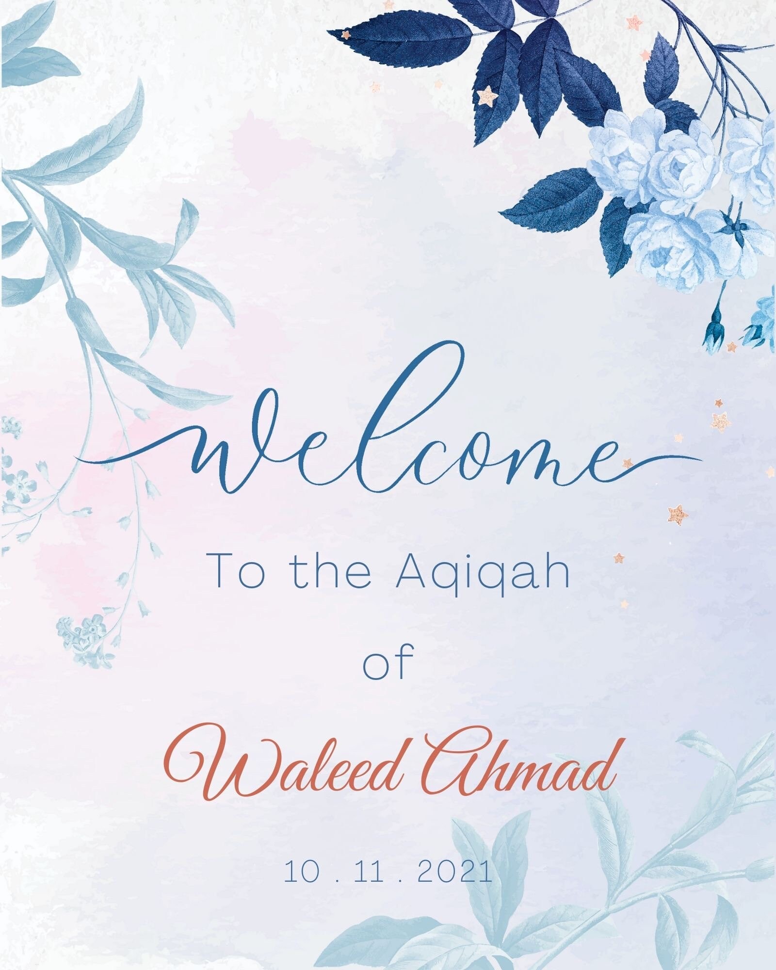 Aqiqah Welcome Sign Aqiqah Welcome Sign Aqeeqah Welcome - Etsy