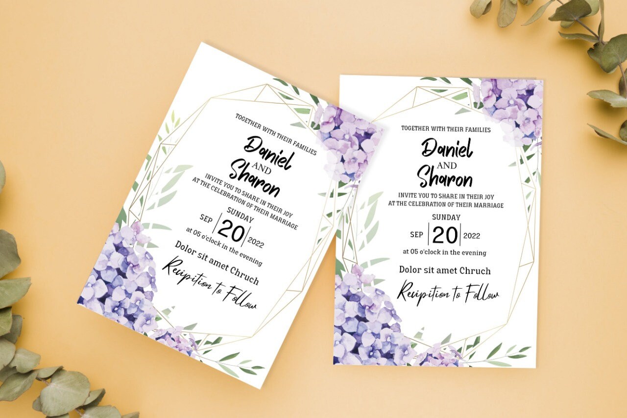 Unique Wedding Invitation Template - Etsy