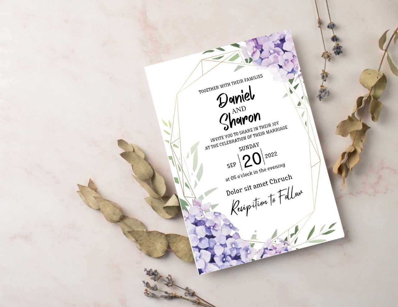 Unique Wedding Invitation Template - Etsy