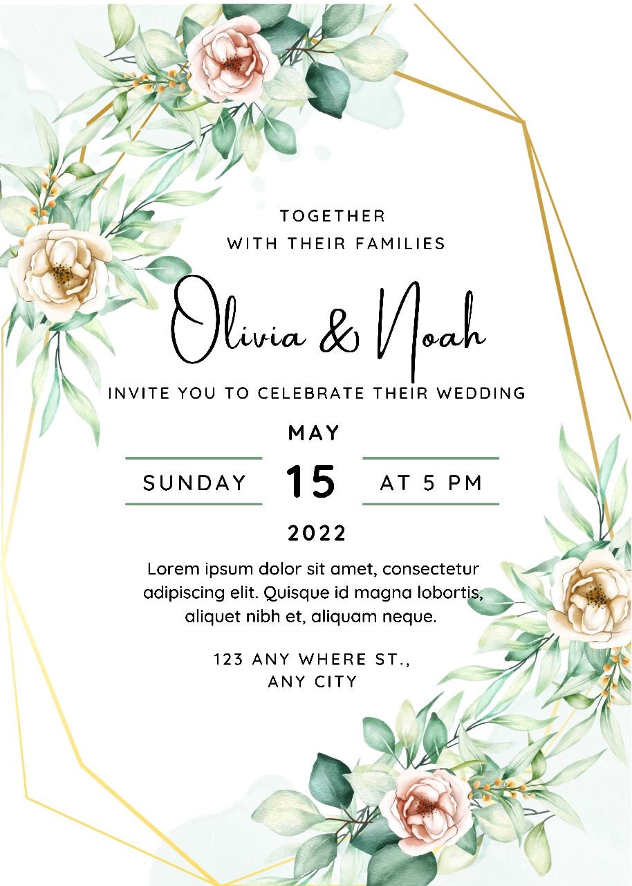 Greenery Wedding Invitation Template Bundle Greenery Wedding - Etsy