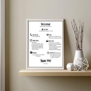 Airbnb Welcome Template - Printable and Mobile-friendly Welcome Sign ...