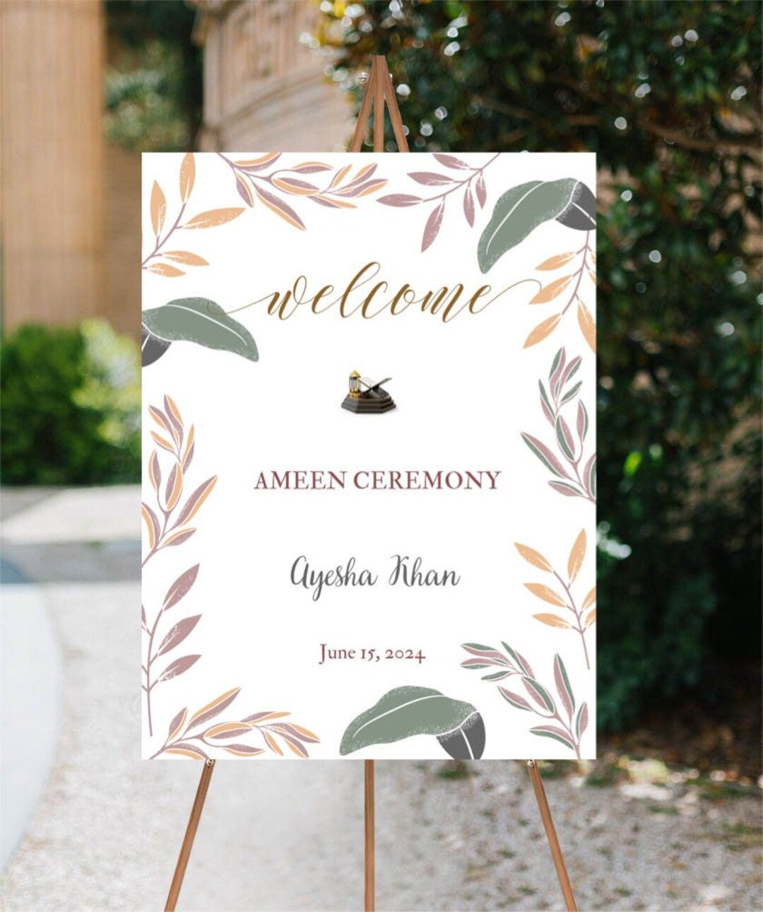 Ameen Ceremony Welcome Sign Ameen Decoration Ameen Mubarak - Etsy