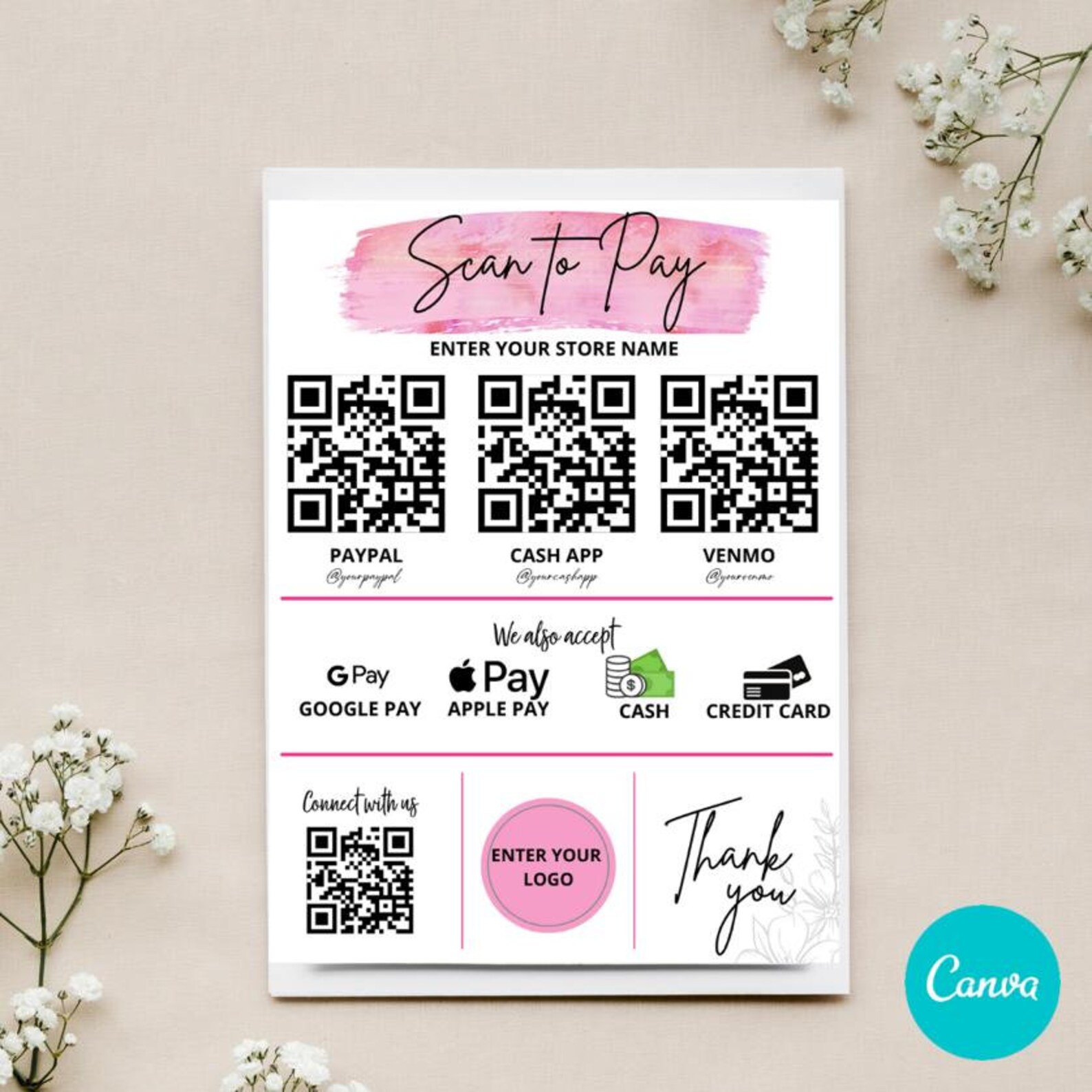 Printable Scan to Pay Sign Template - Effortlessly Accept Payments With ...