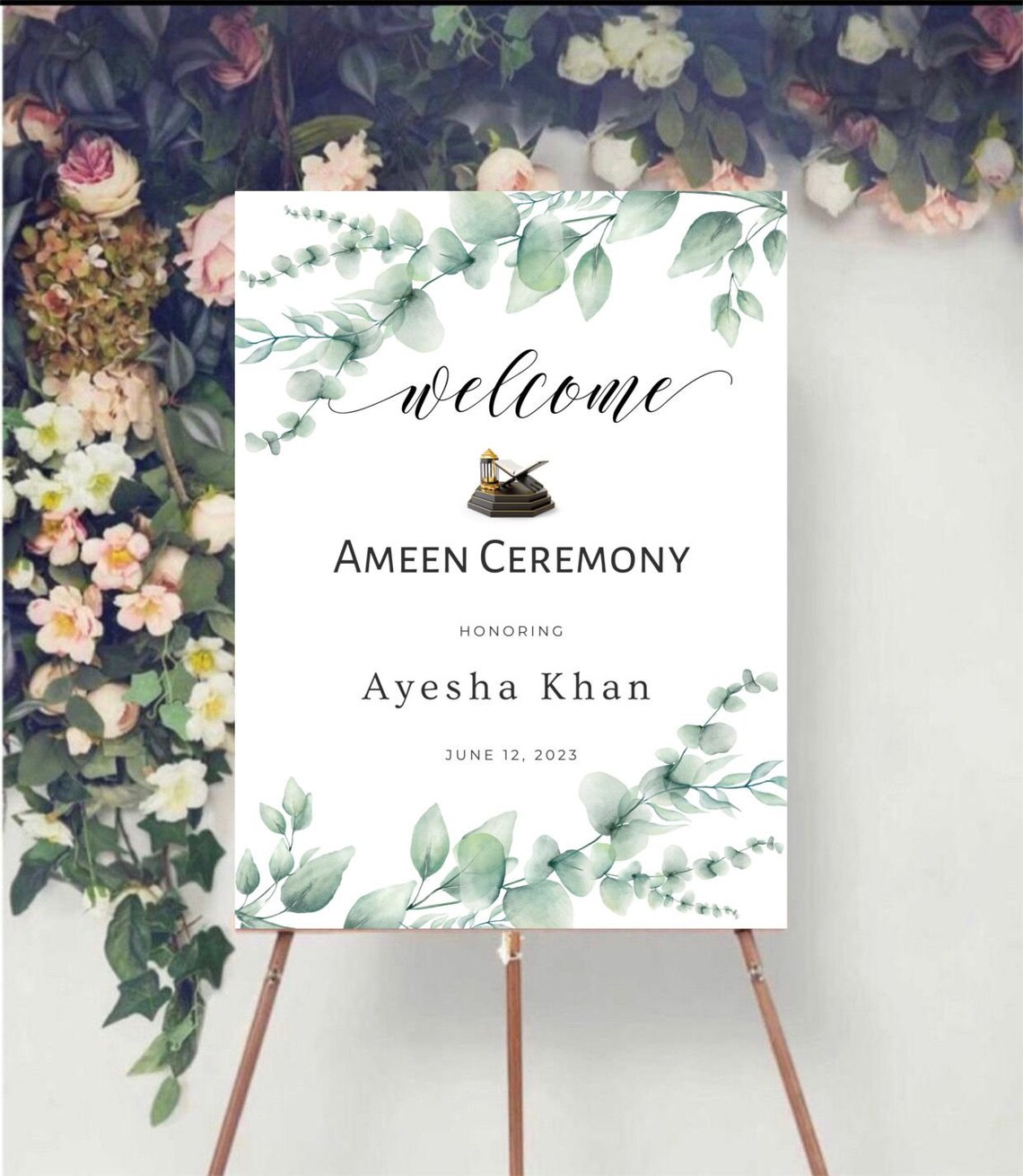 Ameen Ceremony Welcome Sign | Ameen Decoration | Ameen Mubarak Welcome ...