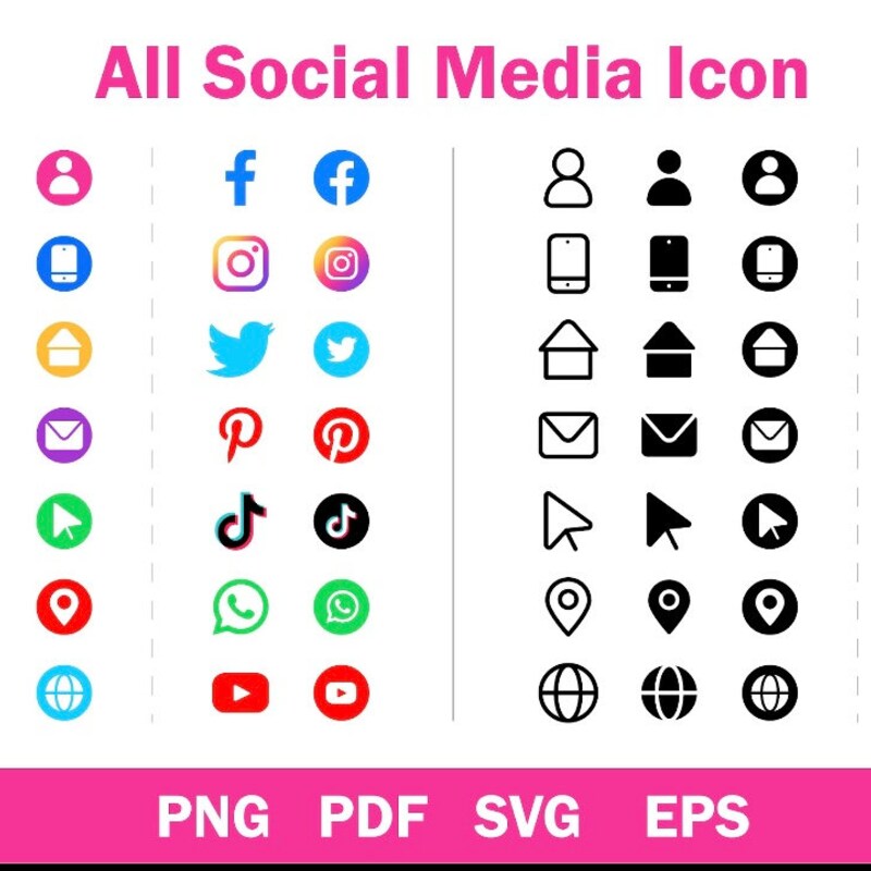 Social Network Icons - Etsy