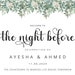 Printable "the Night Before" Wedding Sign - Elegant Rehearsal Dinner ...