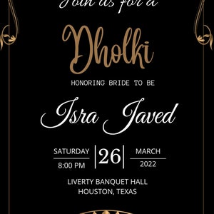Dholki Invitation Dholki Invitation Card Dholki Invitetemplate ...