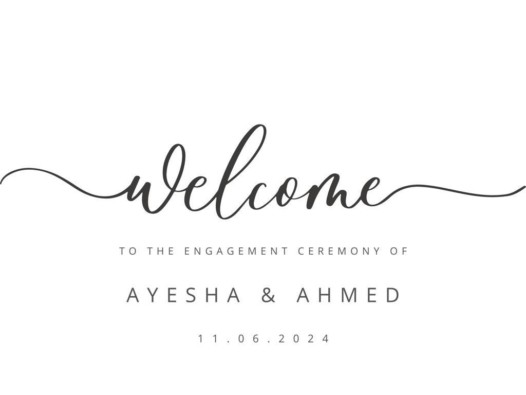 Printable Engagement Welcome Sign Modern and Minimalist Engagement ...