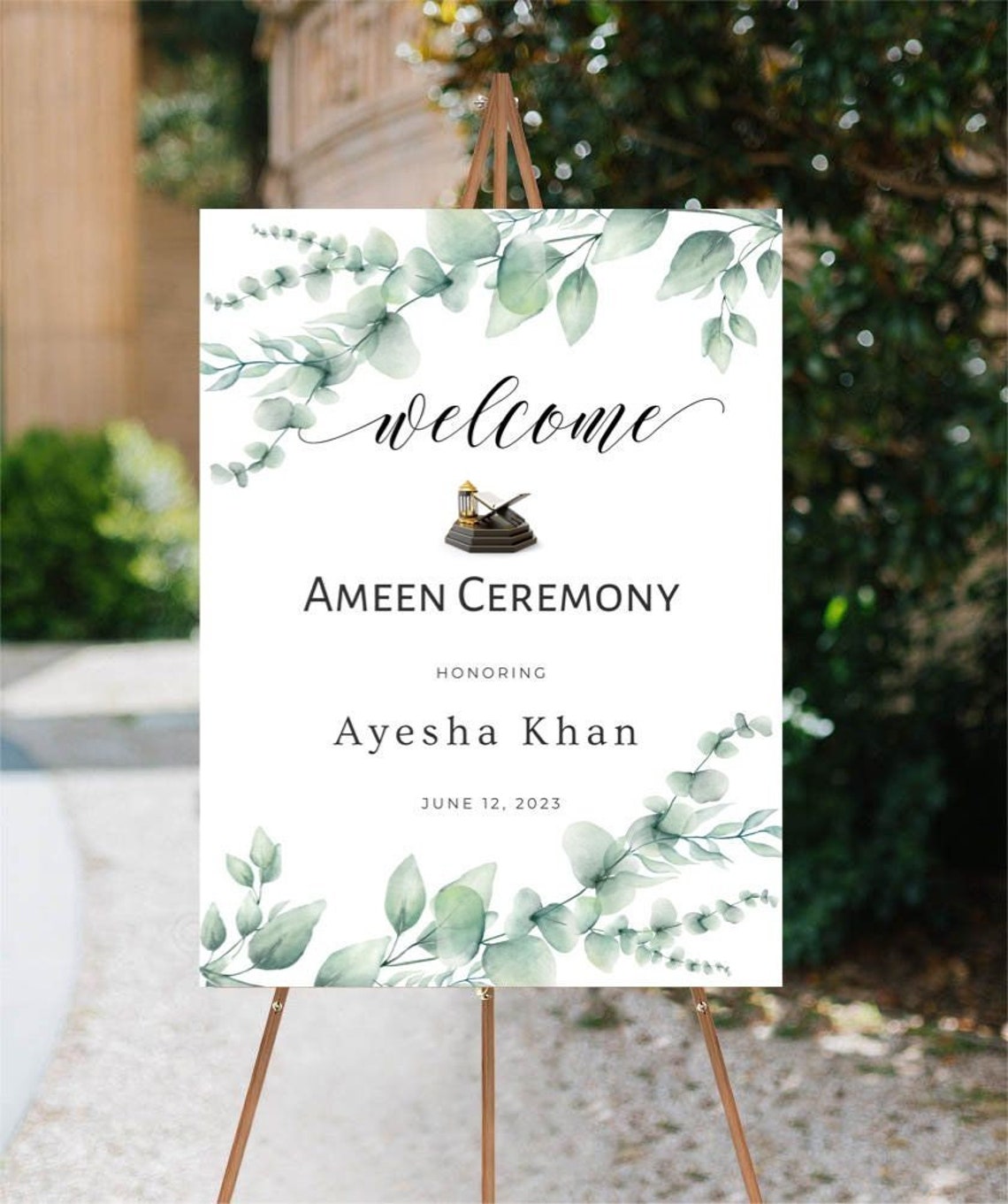 Ameen Ceremony Welcome Sign | Ameen Decoration | Ameen Mubarak Welcome ...