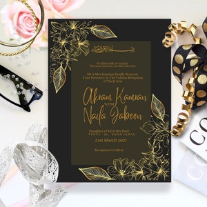 Valima Invitation Printable Walima Invitation Digital Valima Card ...