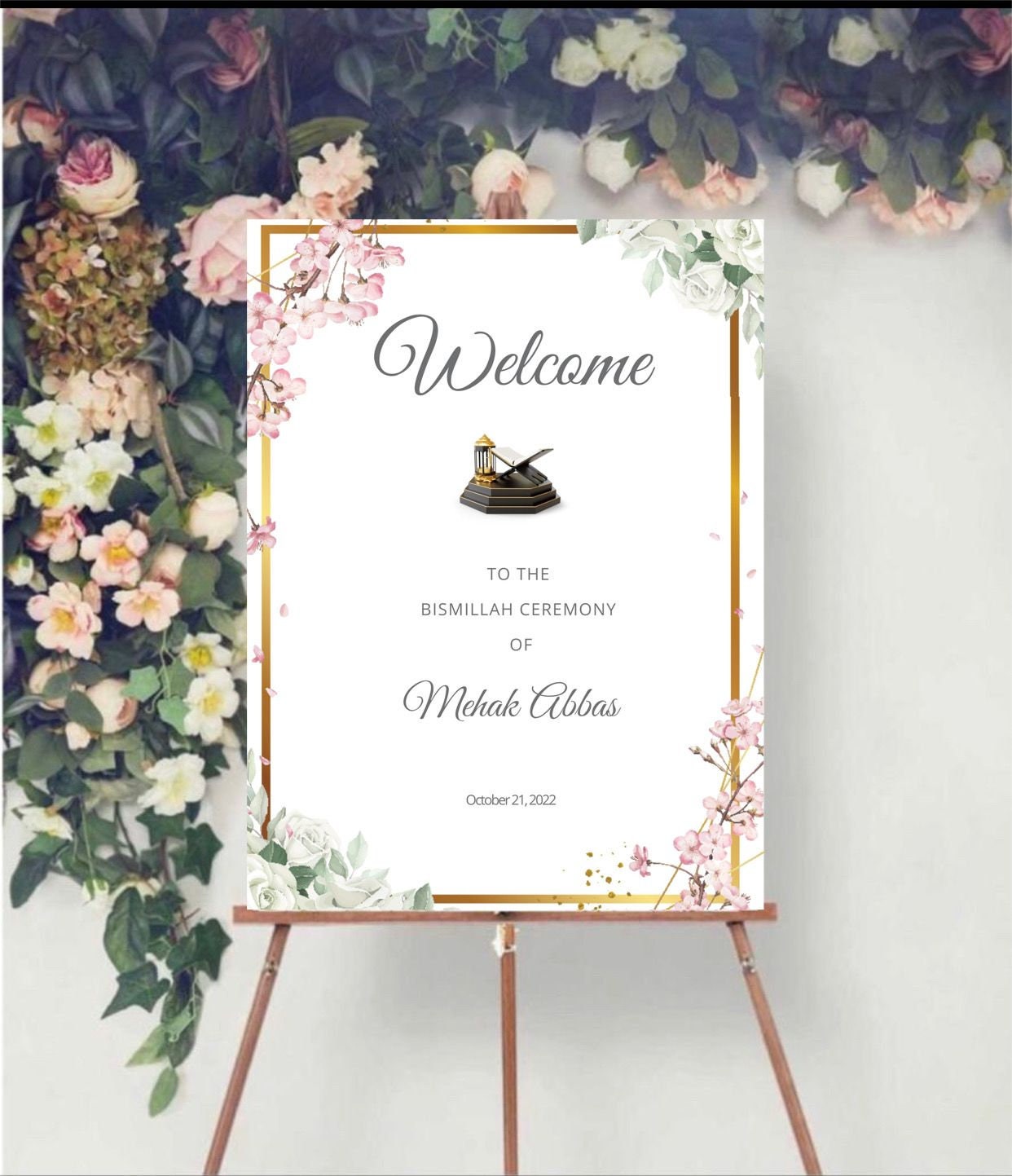 Bismillah Ceremony Welcome Sign | Bismillah Decoration | Bismillah ...