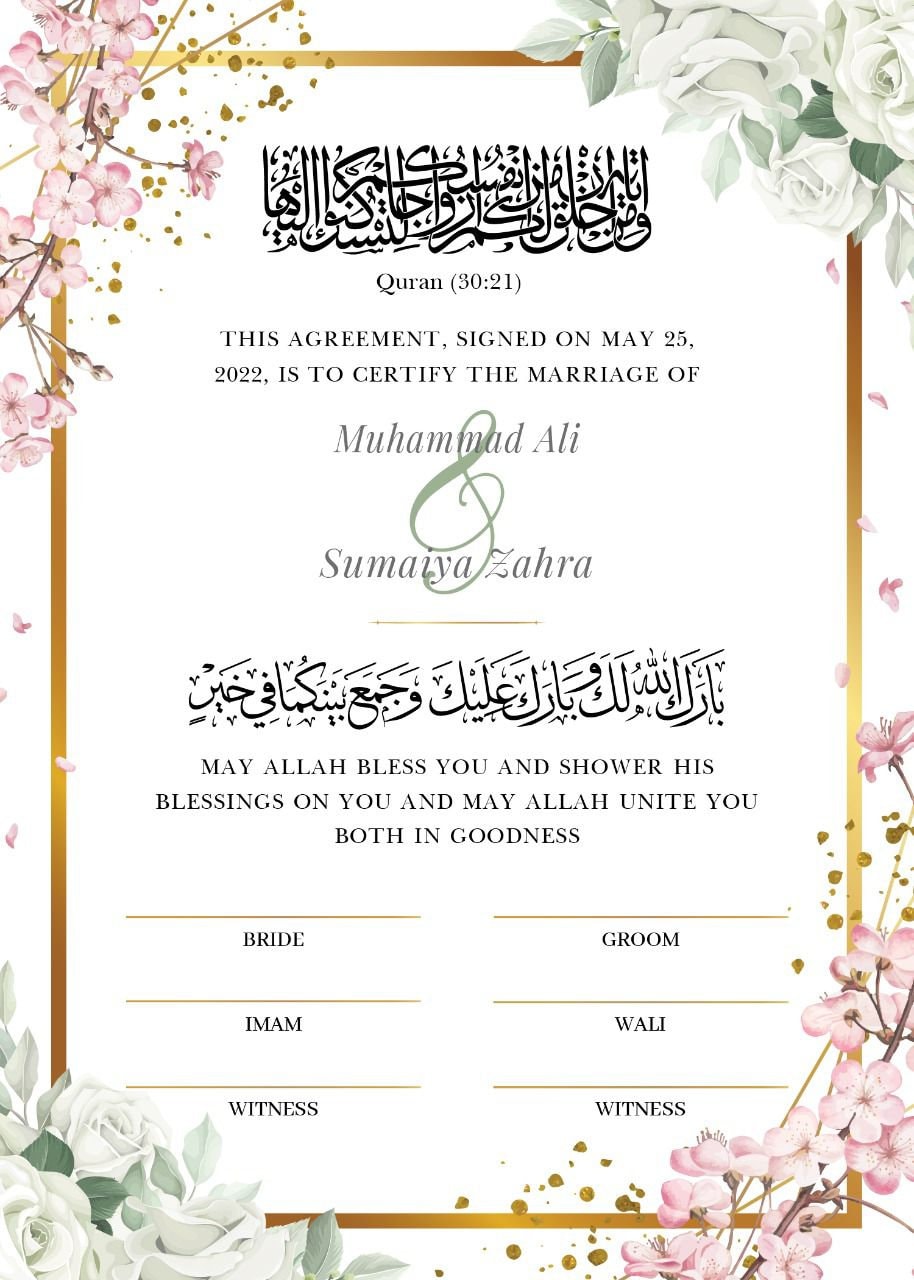 Nikah Invitation Nikkah Invitation Template Set Muslim Wedding ...