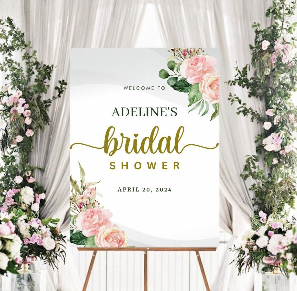 Printable Floral Bridal Shower Sign Charming Welcome Sign for Your ...