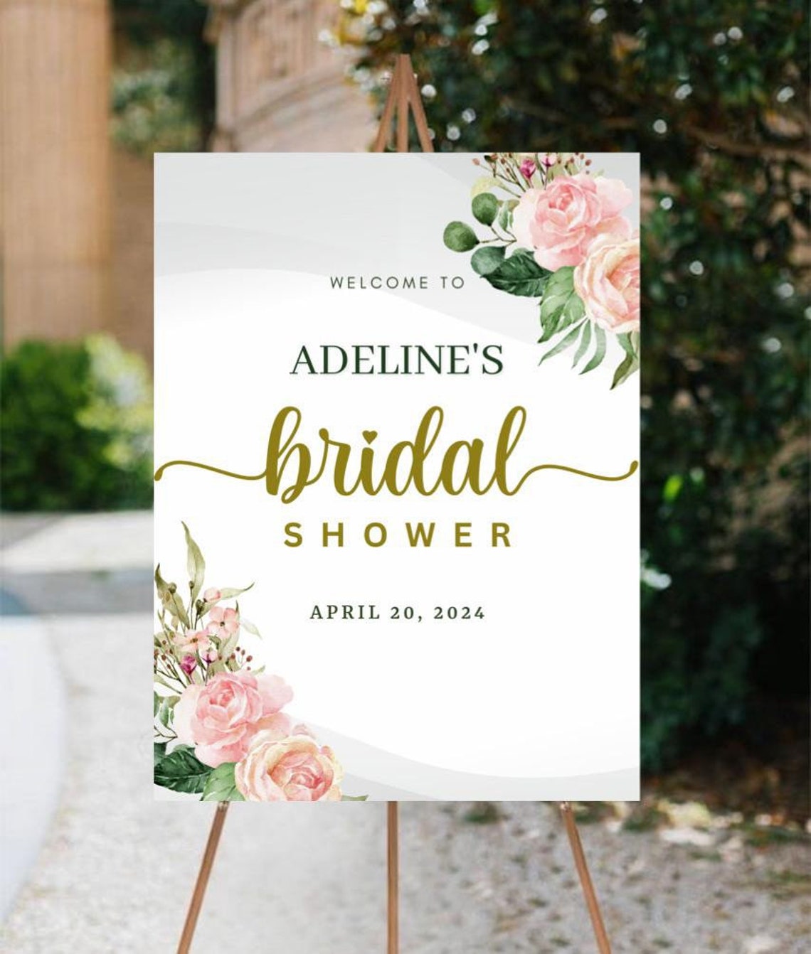 Printable Floral Bridal Shower Sign Charming Welcome Sign for Your ...