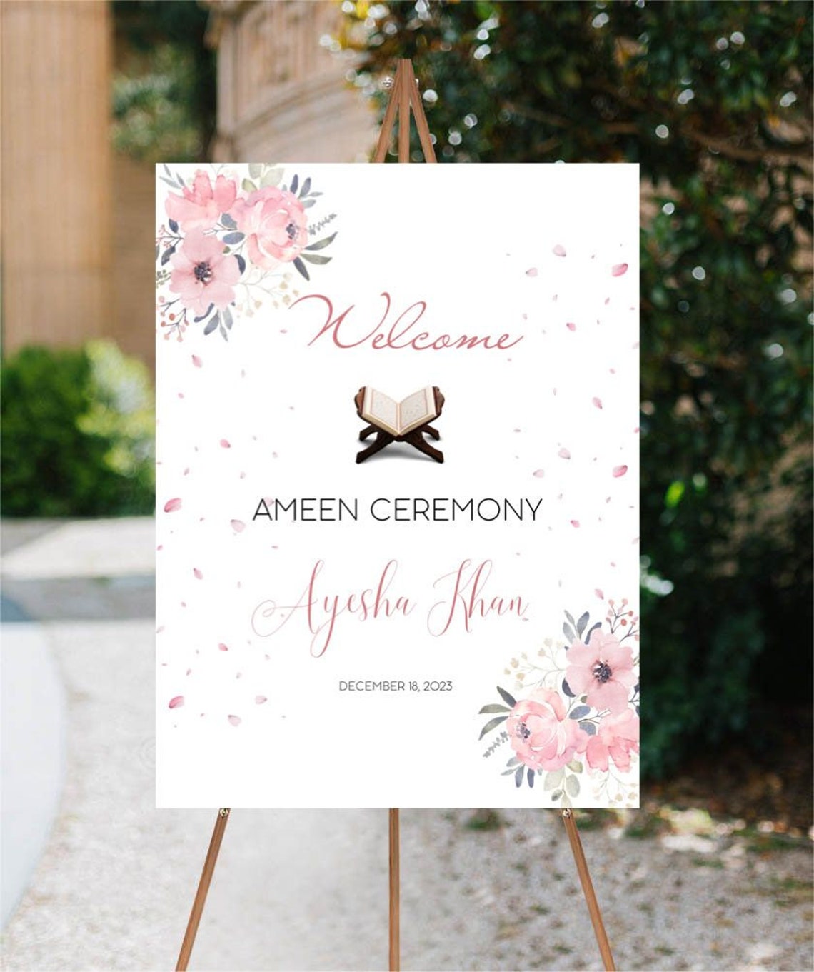 Ameen Ceremony Welcome Sign | Ameen Decoration | Ameen Mubarak Welcome ...