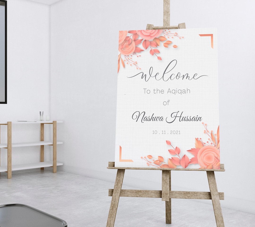 Aqiqah Welcome Sign | Aqiqah Welcome Sign | Aqeeqah Welcome Sign ...