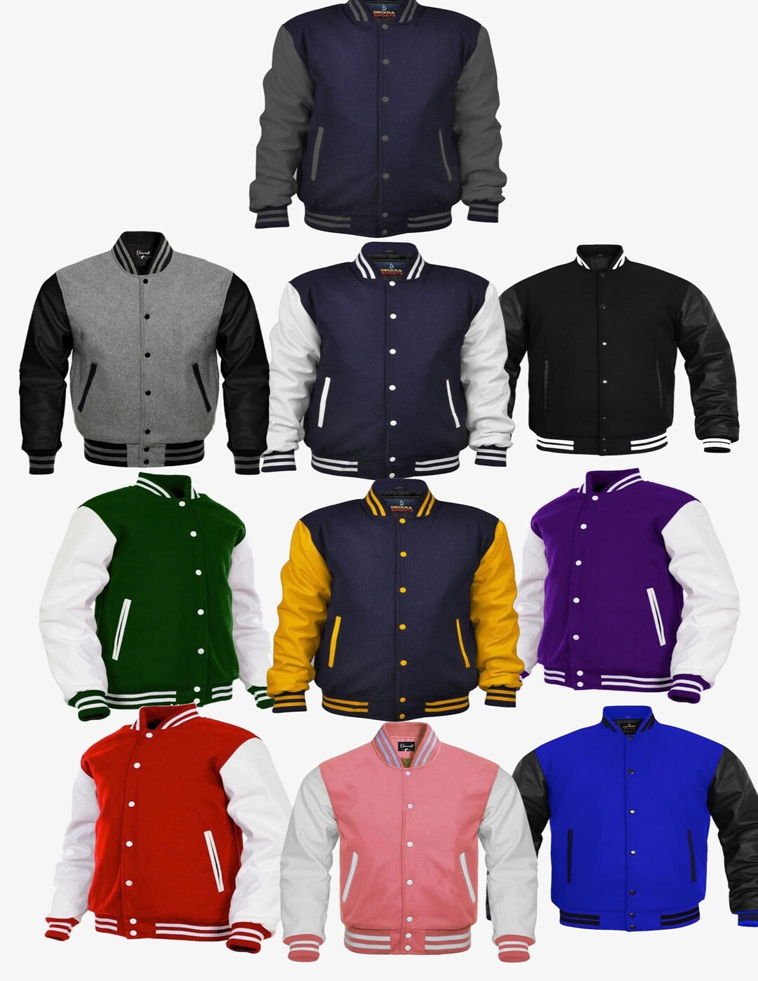 Custom Varsity Style Letterman Jacket. Baseball, Football, Sports ...