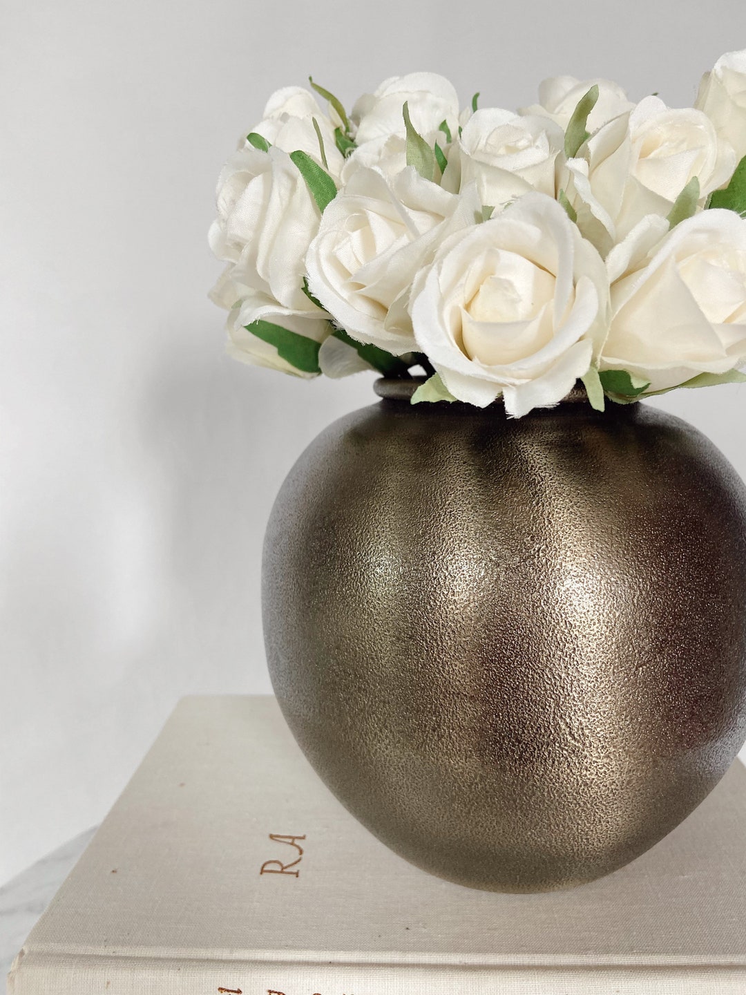 Hammered Metallic Vase - Etsy