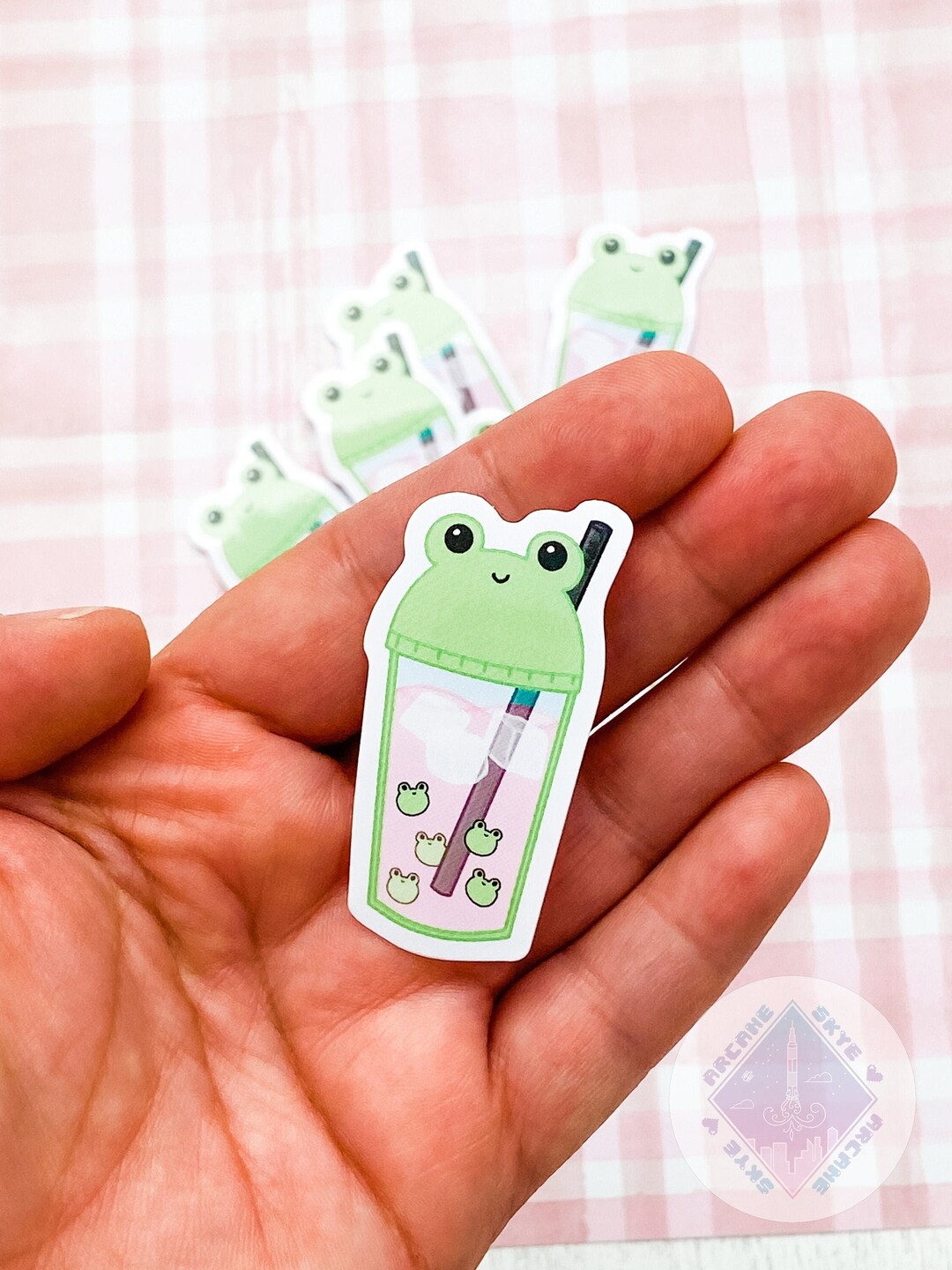 Frog Boba Vinyl Sticker: Waterproof Decal - Etsy