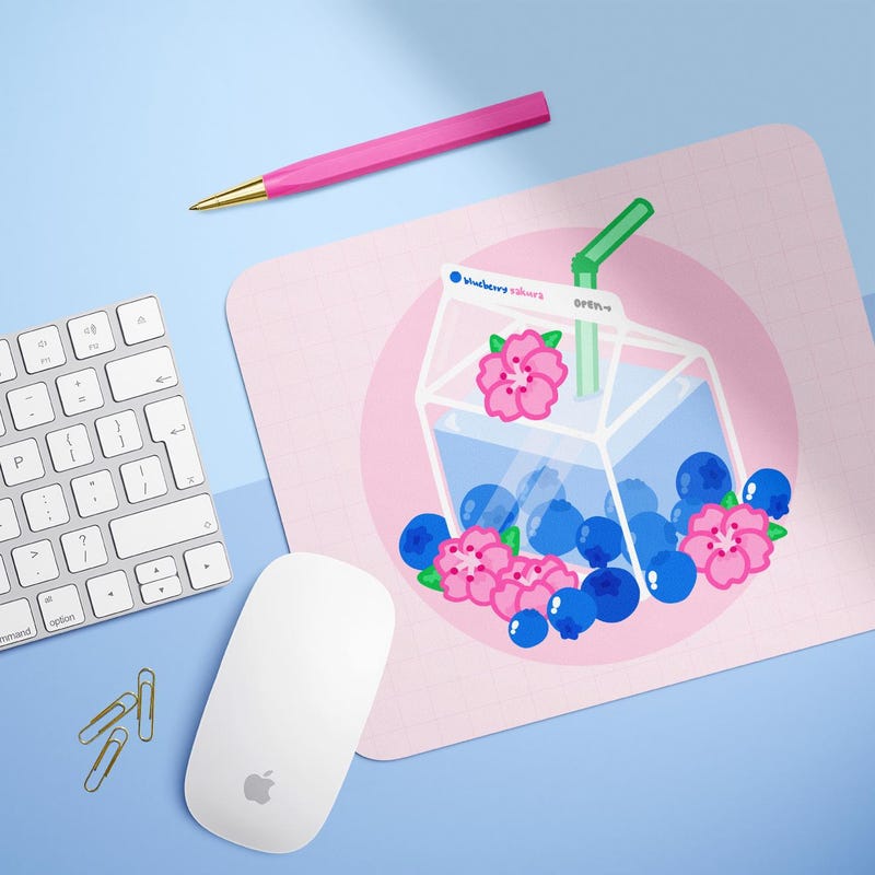 Blueberries Mousepad - Etsy