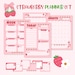 Strawberry Planner Pages: Printable Weekly and Monthly (digital ...